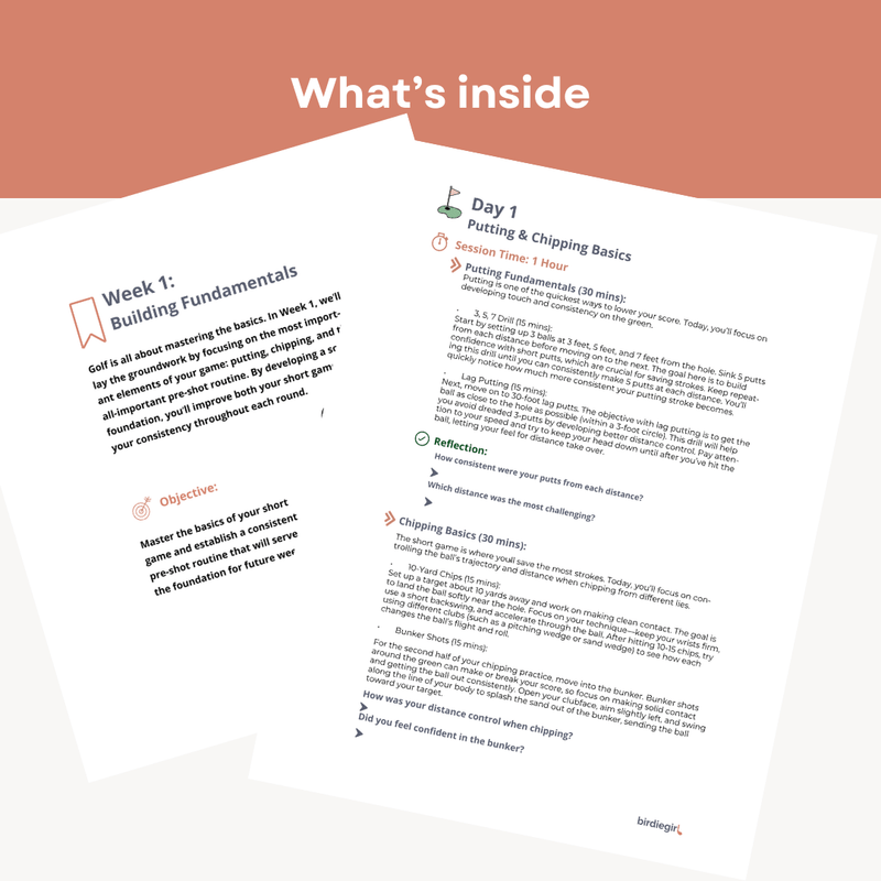 The Golf Girl’s Guide to Mastering Your Game in 6 Weeks – E-Book & Jou